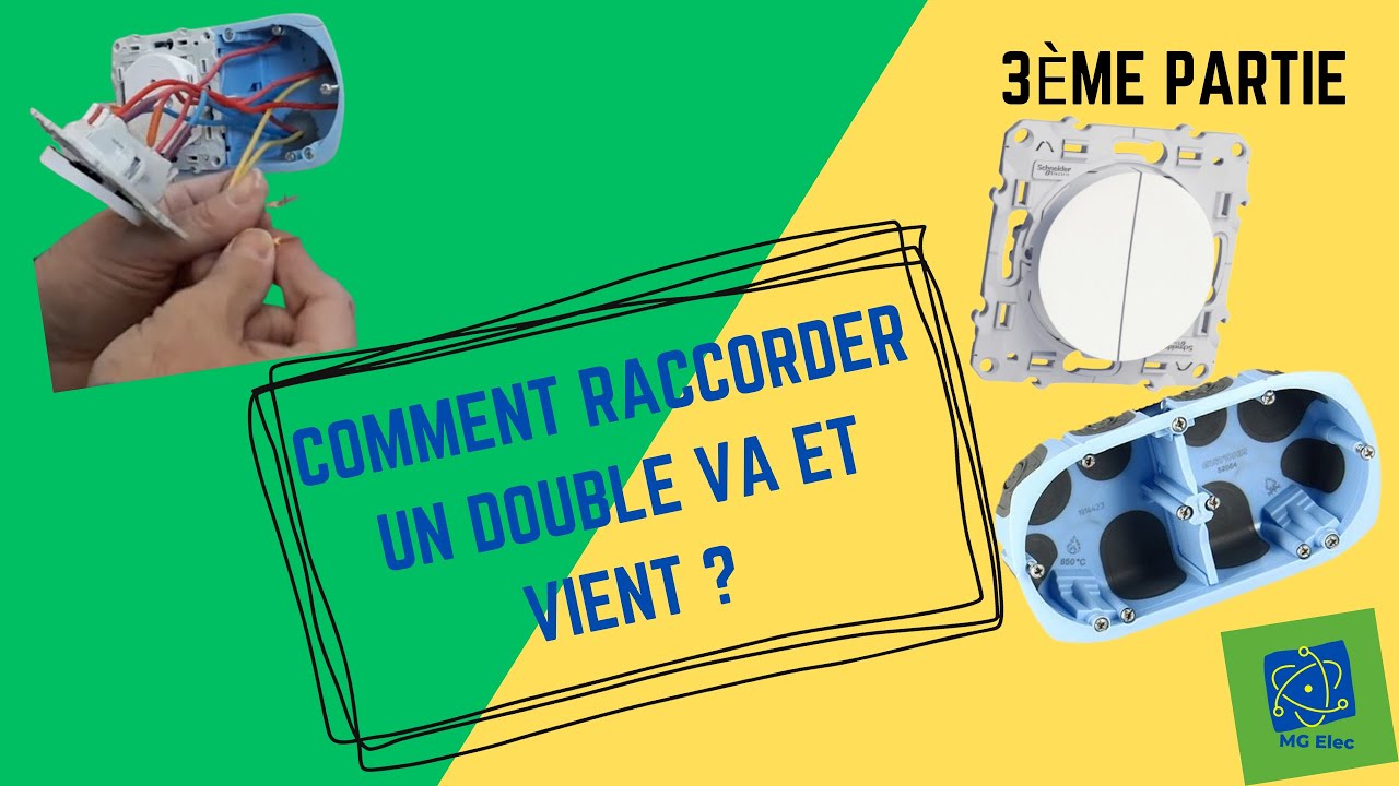 Comment raccorder un interrupteur double va et vient ? - YouTube
