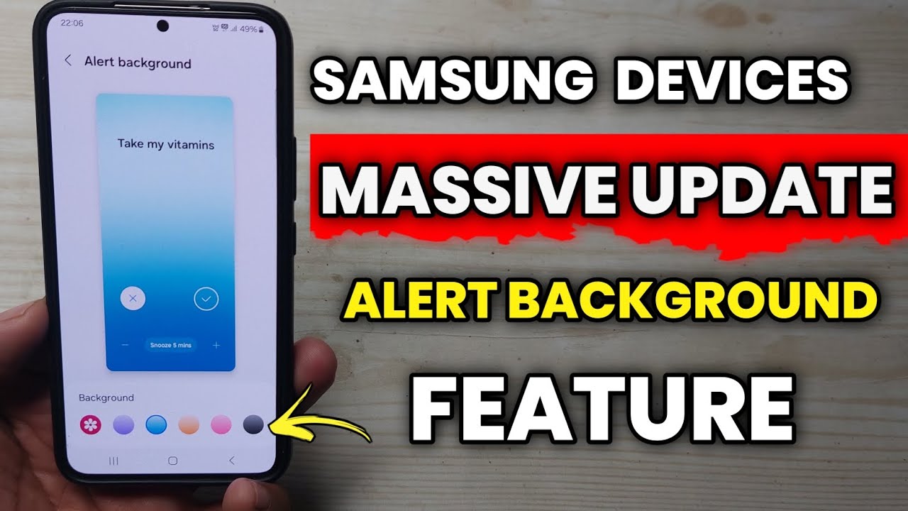 Samsung Devices : ALERT BACKGROUND New Feature | A52 A52s A53 A54 A34 ...