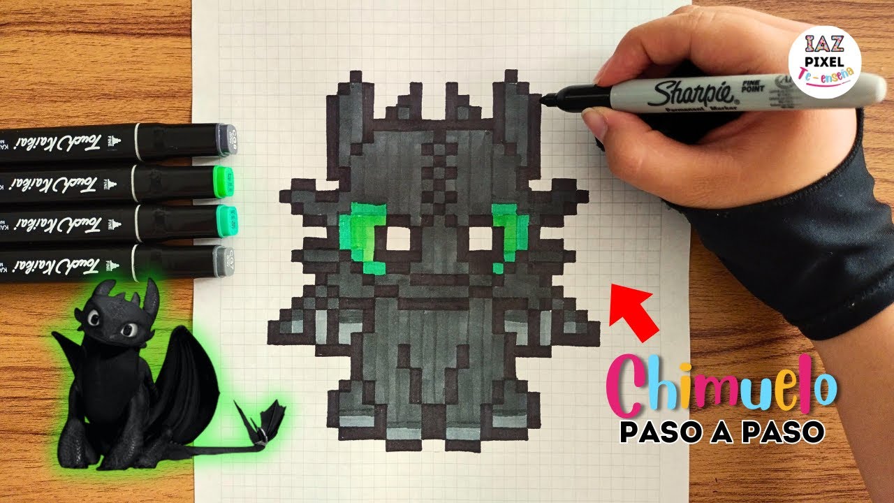Como pintar a Chimuelo en PIXEL ART – Tutorial paso a paso #pixelart # ...