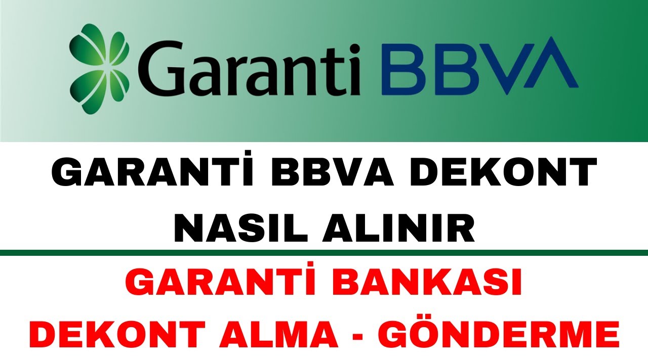 Garanti Dekont Alma - Dekont Nasıl Gönderilir Garanti - YouTube