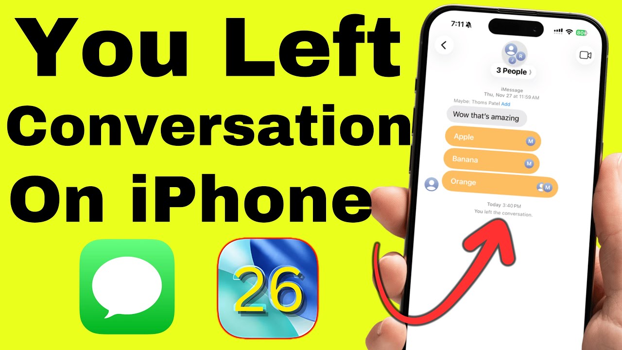 fix 'You left the conversation' issue in group chats on iPhone 17 Pro ...