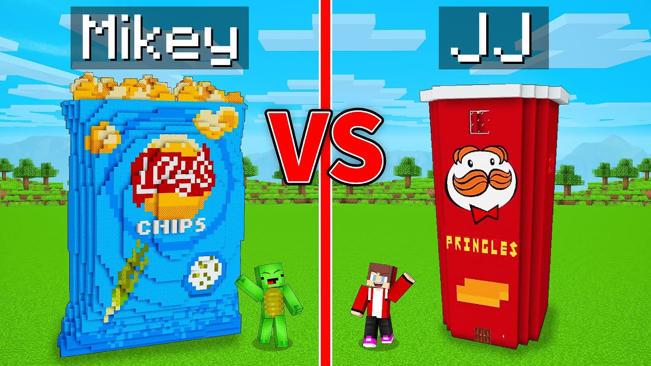 Mikey vs JJ Chips House Survival Battle in Minecraft (Maizen) - YouTube