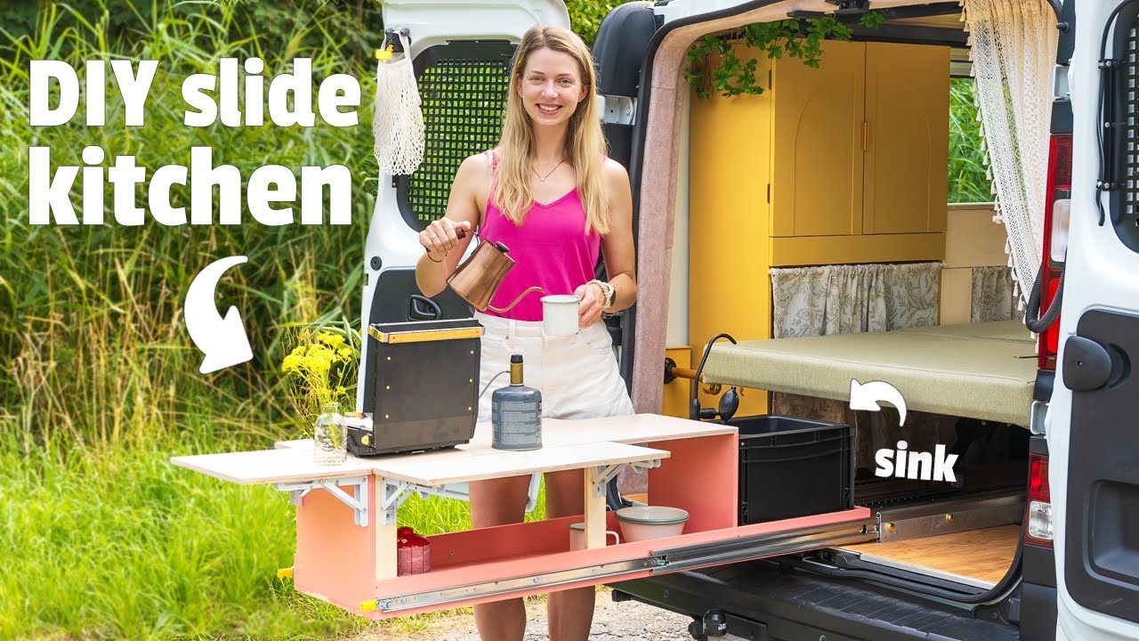 DIY SLIDE OUT KITCHEN - The Ultimate Camper Van Kitchen - YouTube