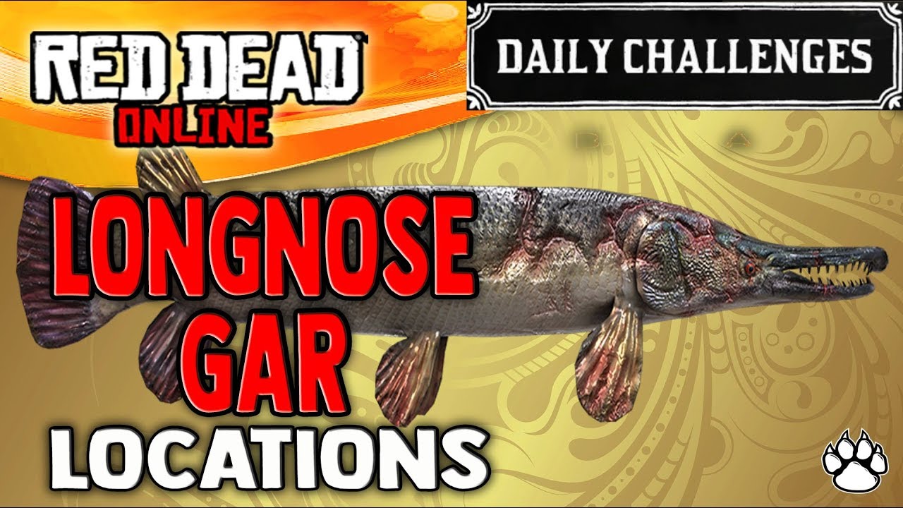 Red Dead Online - Longnose Gar Location - RDR2 Daily Challenge Longnose ...