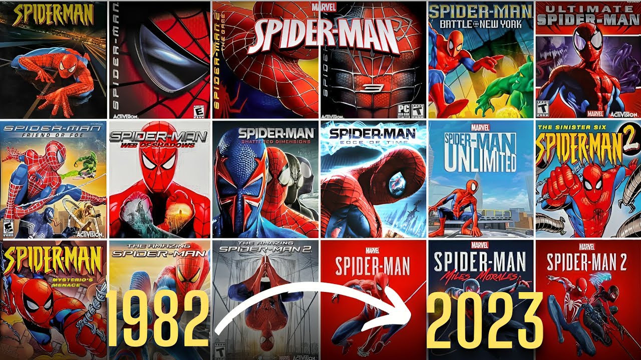 Evolution of Spider-Man Games (1982-2023) - YouTube