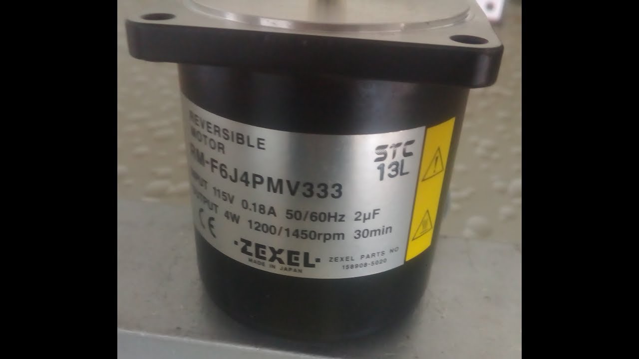 ZEXEL GOVERNOR MOTOR Type RM F6J4PMV333 115v - YouTube