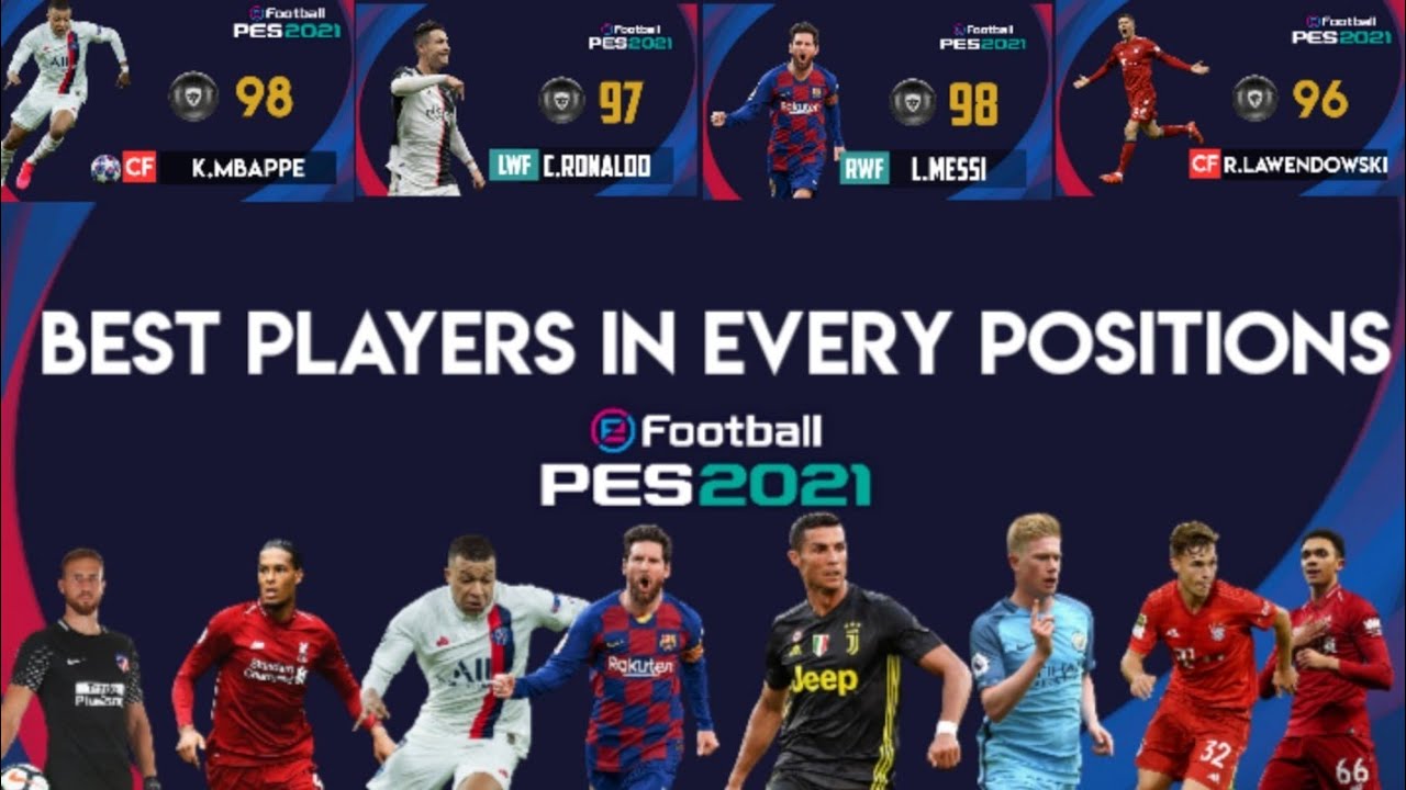 BEST PLAYERS IN EVERY POSITION | EFOOTBALL PES 2021 | MAX RATINGS ...
