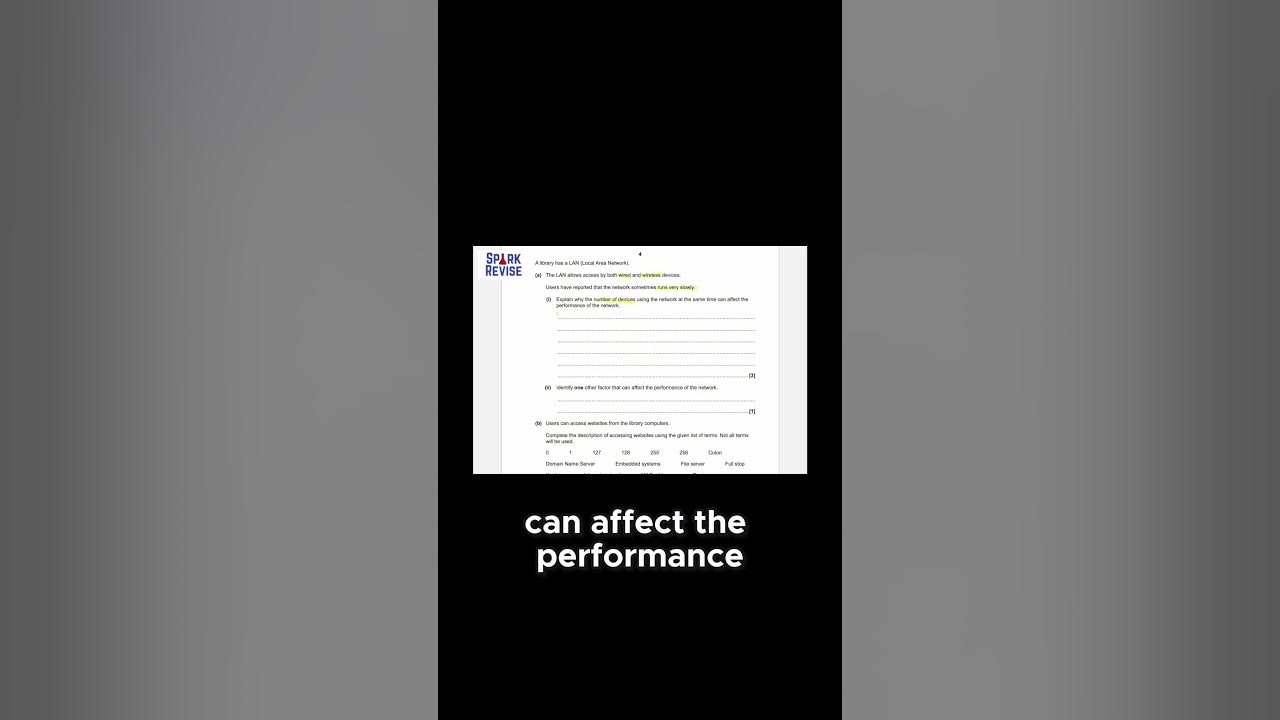 OCR Computer Science Paper 1 2022 Network Performance Walkthrough - YouTube