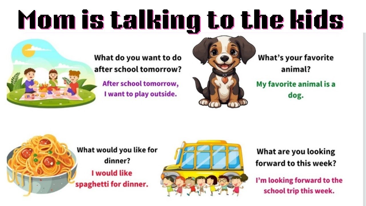 Parental English with sentences | action verbs for beginner daily ...