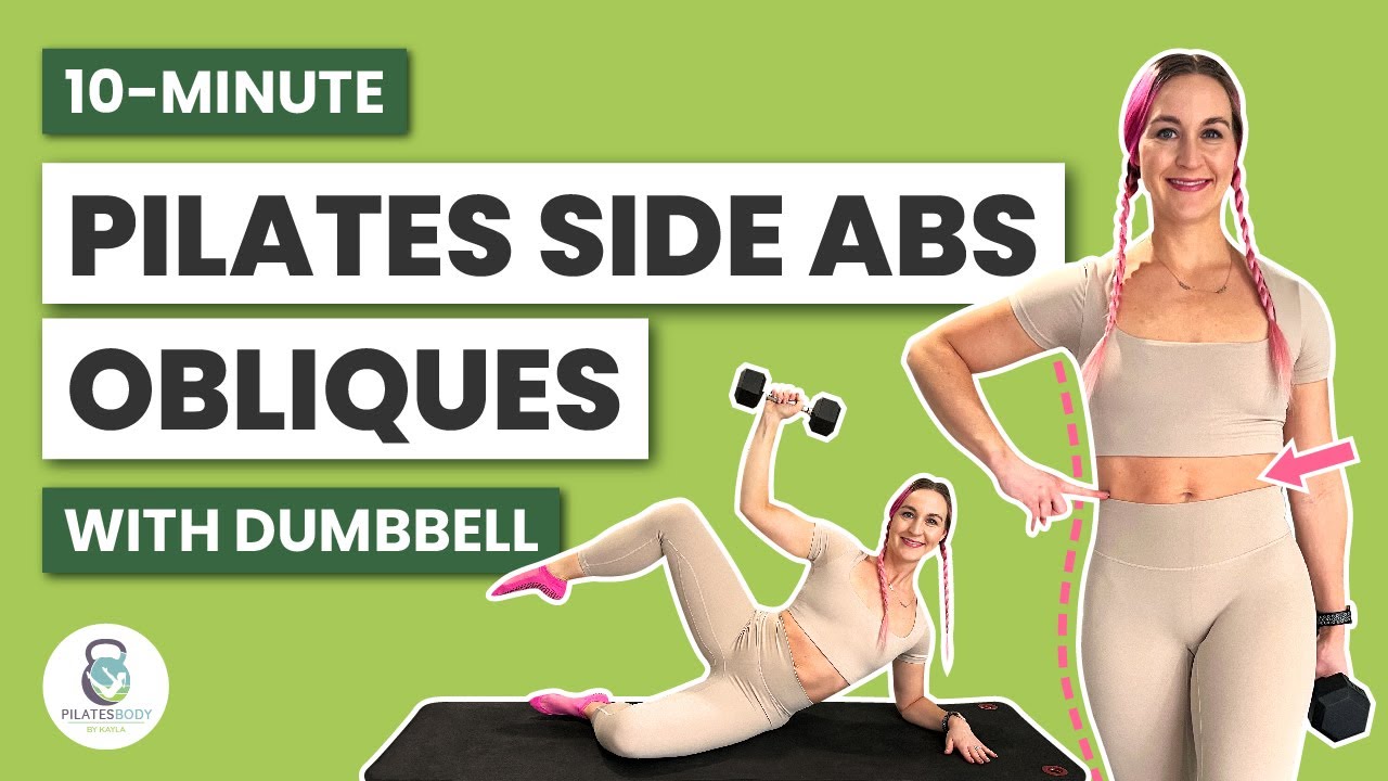 Pilates Side Abs Workout with Dumbbell | Day 4 - YouTube