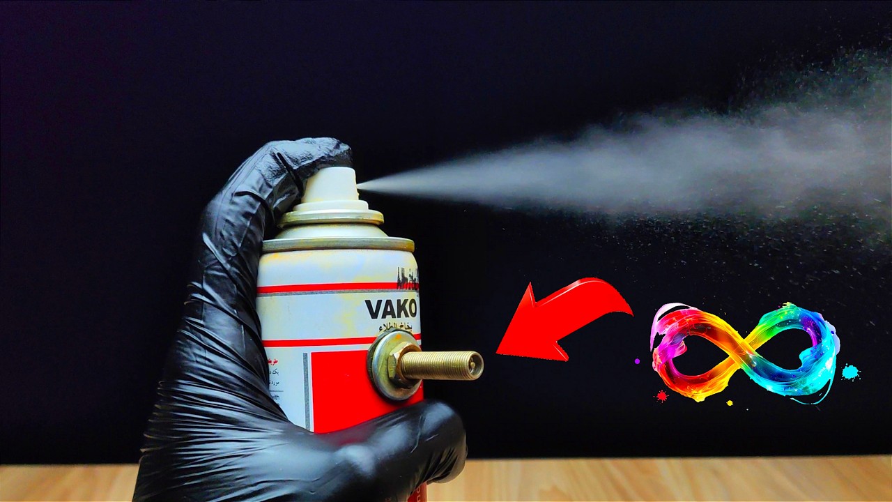 make an endless spray paint _ Refilling paint spray at home - YouTube