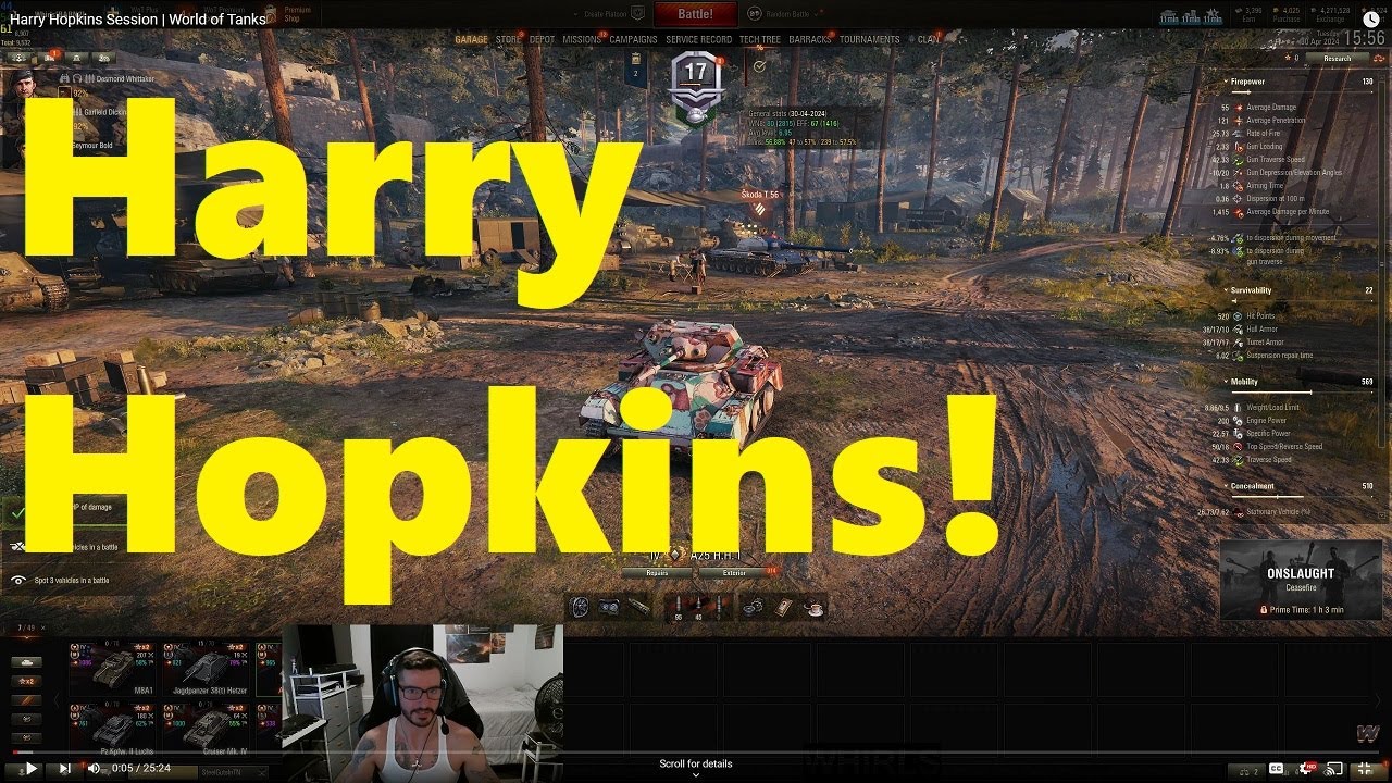 Harry Hopkins Session | World of Tanks - YouTube