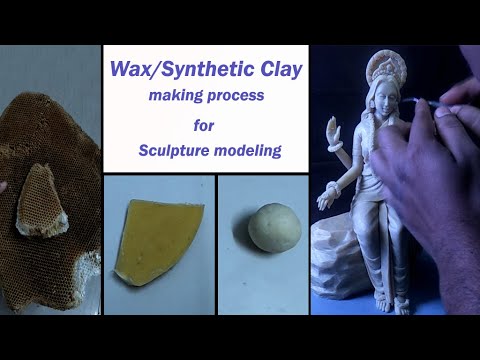 Sculpture making Clay/Homemade Wax for Idol /मूर्तिकला के लिए घर पर मोम बनाने की विधि