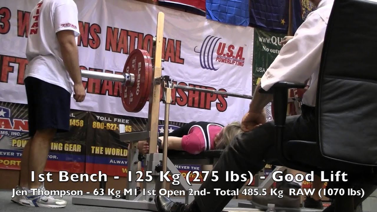 Jennifer Thompson at USAPL 2013 Women's Nationals - YouTube