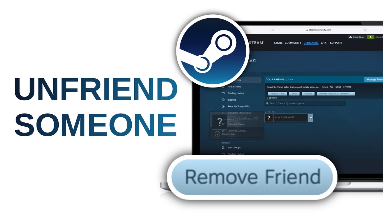How to Unfriend Someone on Steam - YouTube