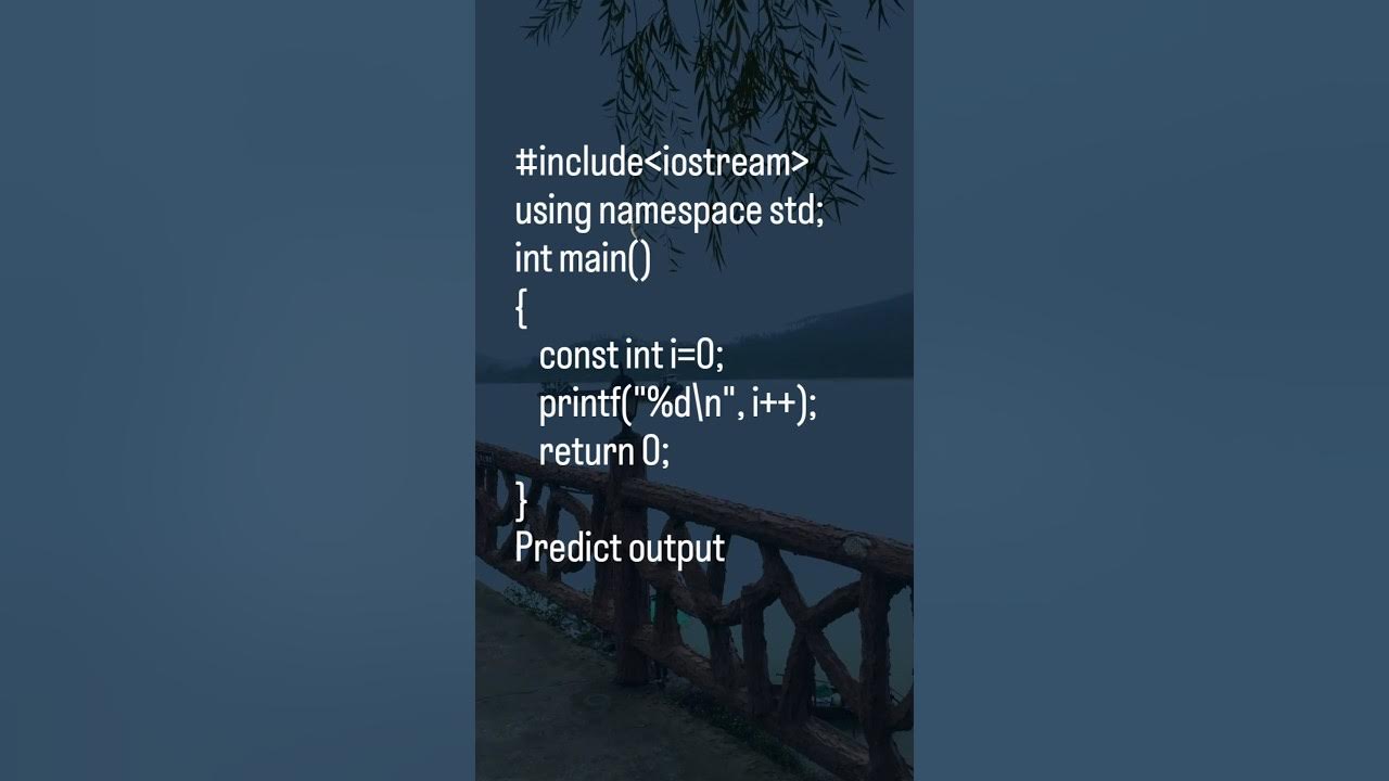 𝐏𝐫𝐞𝐝𝐢𝐜𝐭 𝐎𝐮𝐭𝐩𝐮𝐭 #cprogramming #language #code #codes #JavaScript #string ... 𝐏𝐫𝐞𝐝𝐢𝐜𝐭 𝐎𝐮𝐭𝐩𝐮𝐭 #cprogramming #language #code #codes #JavaScript #string ...