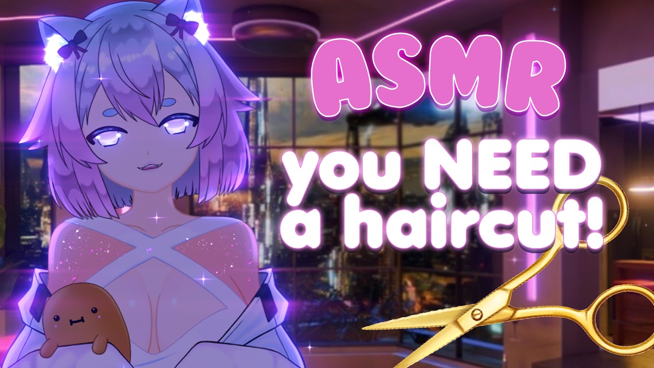 ASMR💈Your Hair Is A Mess! [Head Massage, Haircut, Brushing] - YouTube