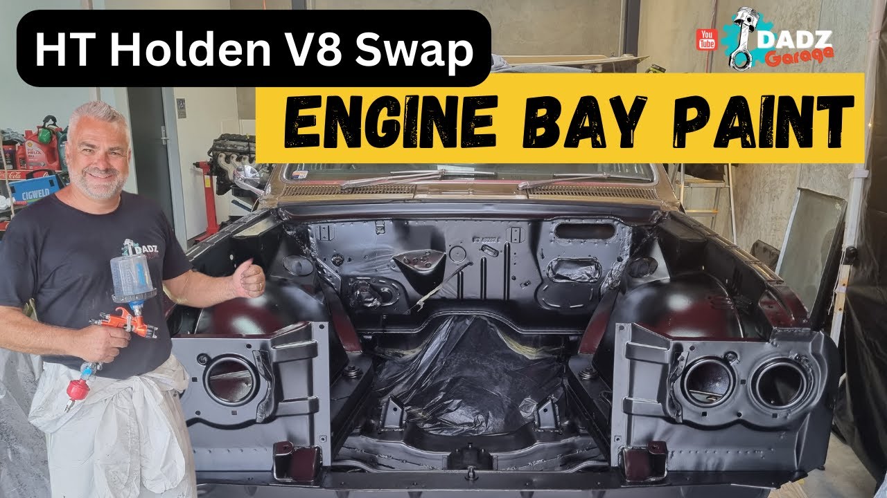 HT Holden V8 Swap, Engine Bay Paint - YouTube