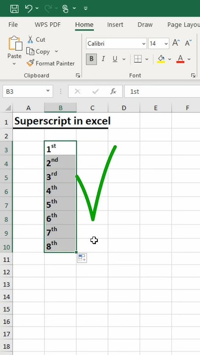how to use superscript function in Ms Excel #shorts #virial #excel #exceltips - YouTube
