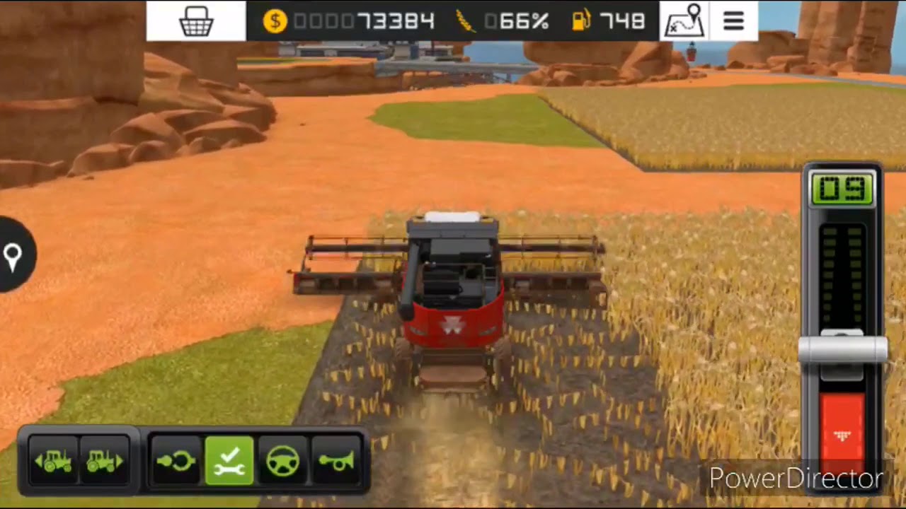 Harvesting wheat (farming simulator 18 ) - YouTube