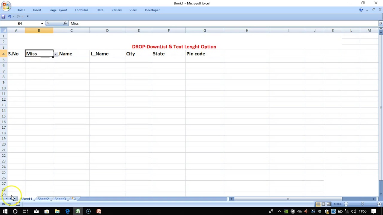Learn Drop Down List With Text Length Option In MS EXCEL YouTube Learn Drop Down List With Text Length Option In MS EXCEL YouTube