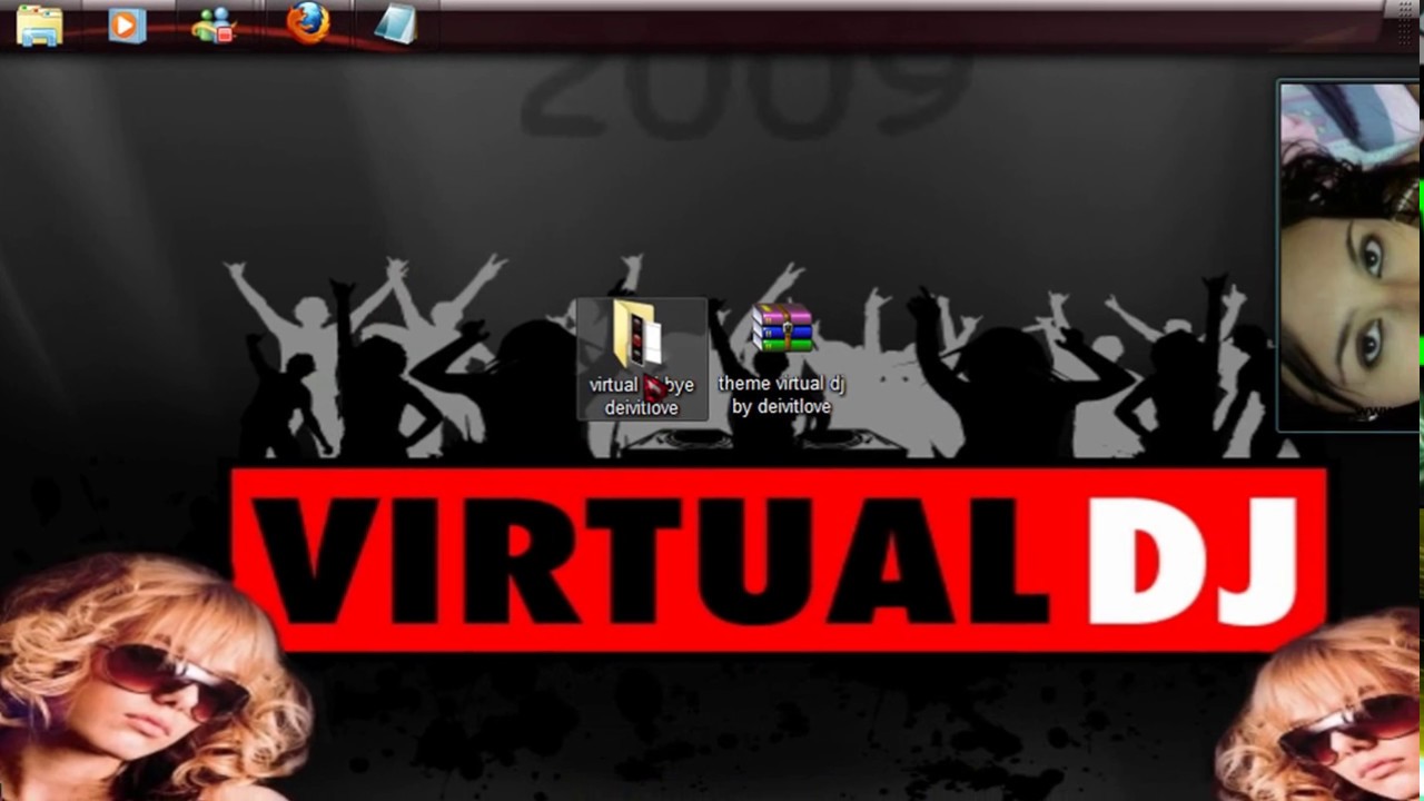 theme o tema virtual dj para windows 7 o seven - YouTube