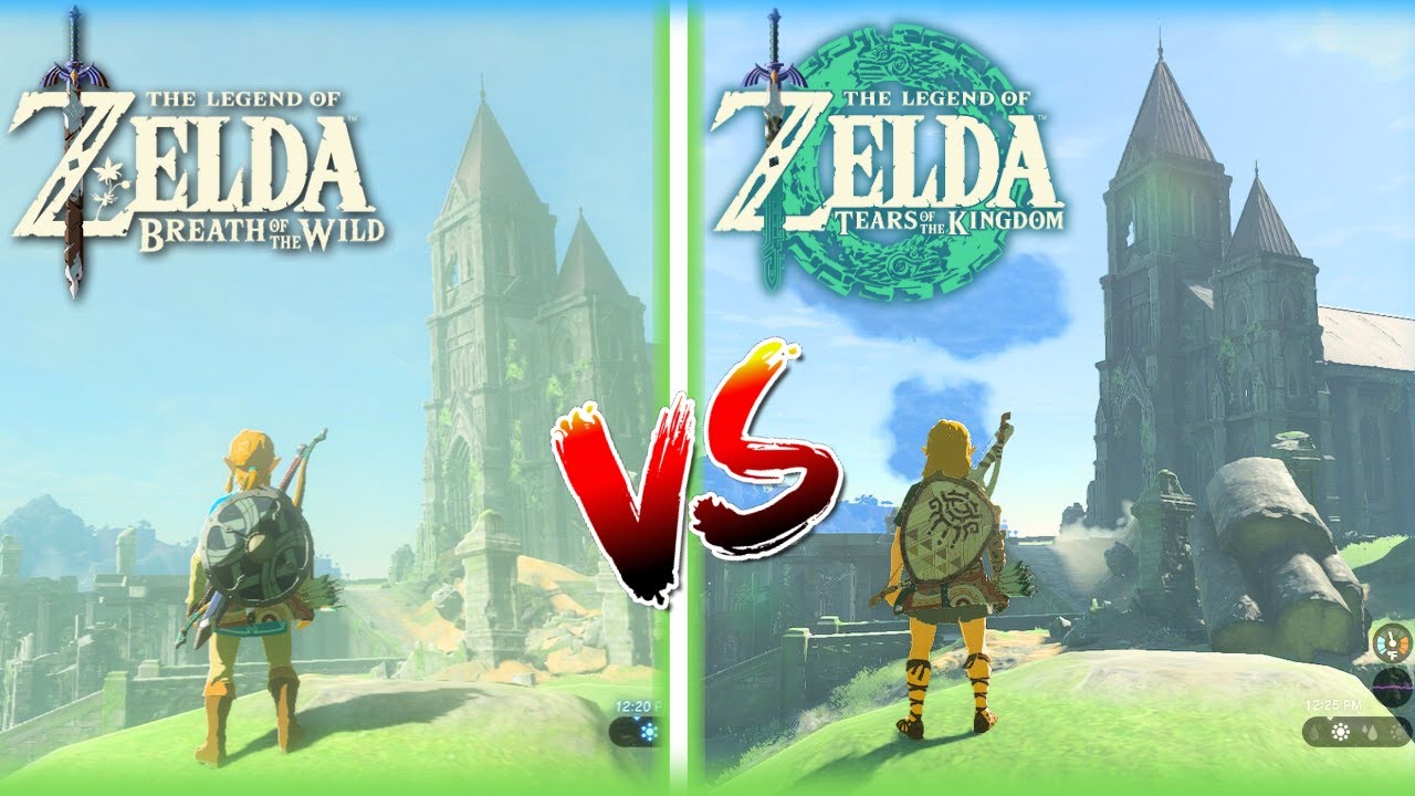 The Legend of Zelda Tears of the Kingdom vs Breath of the Wild - Direct Comparison - YouTube