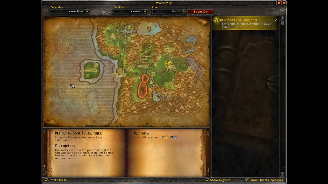 World of Warcraft Quests - Return to Sage Palerunner - YouTube