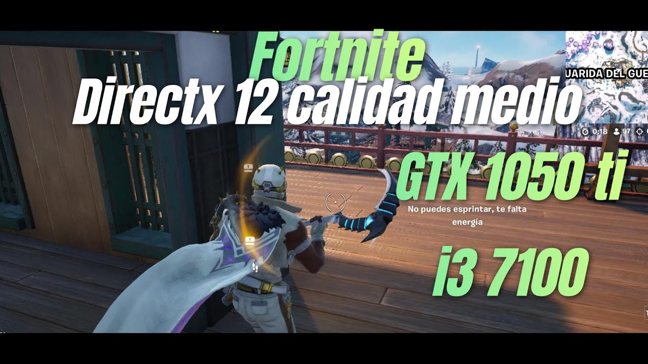 fortnite directx 12 calidad media gtx 1050 ti - YouTube
