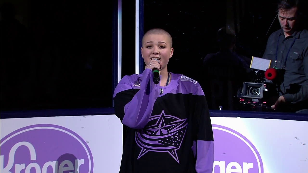 Cancer Survivor Delivers Moving Performance of National Anthem - YouTube