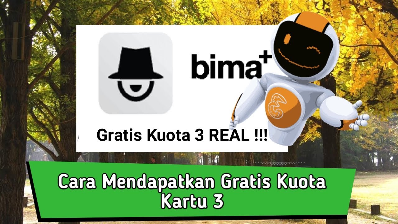 CARA KLAIM KUOTA GRATIS KARTU TRI DI APLIKASI BIMA TRI - YouTube