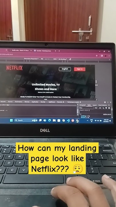 Pls Help Me Out 🥲code Codewithharry Webdevelopment Landingpage Netflix Vscode 1dayproject