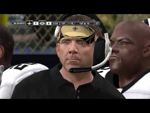 Madden NFL 12 Gameplay - Franchise mode - New Orleans Saints vs Green Bay Packers