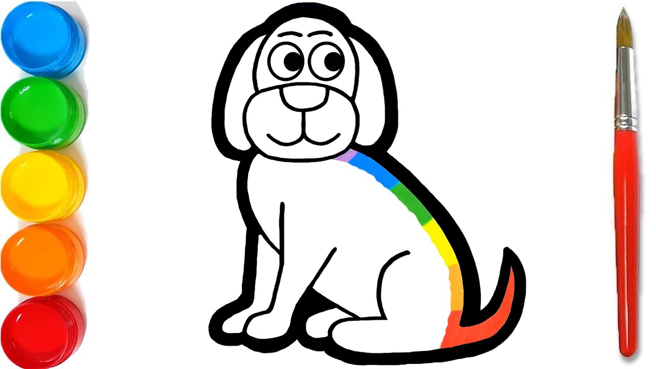 RAINBOW DOG Drawing Tutorial for Kids | Easy Step-by-Step Guide - YouTube