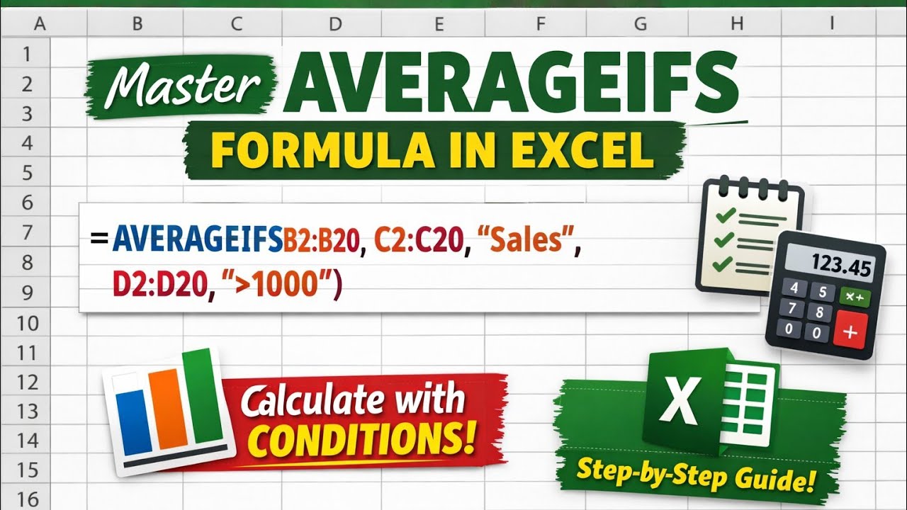 Average ifs formula in excel|averageifs functionexcel formulas - YouTube