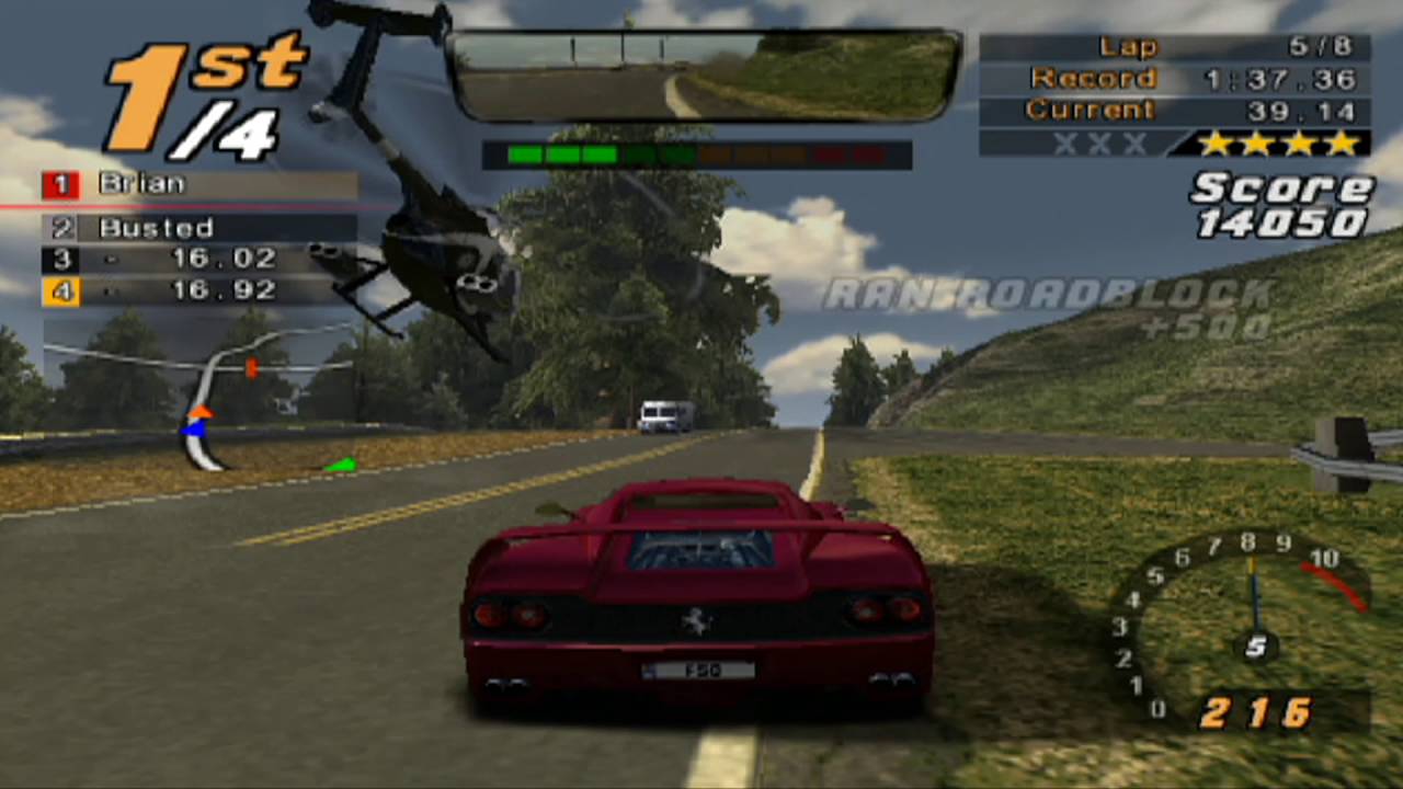 Need for Speed: Hot Pursuit 2, 8 Laps Coastal Parklands - Ferrari F50 ...