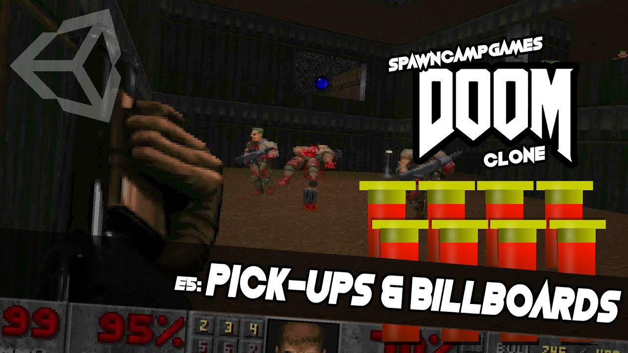 How to make a DOOM CLONE in Unity || E1M5 Pick-ups and Billboards - YouTube