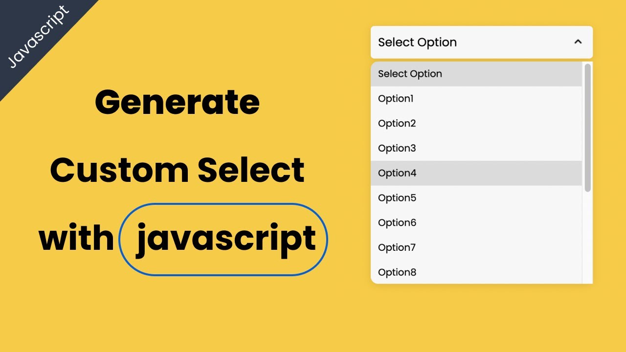 How To Create Custom Select Dropdown Using Javascript No External 7158