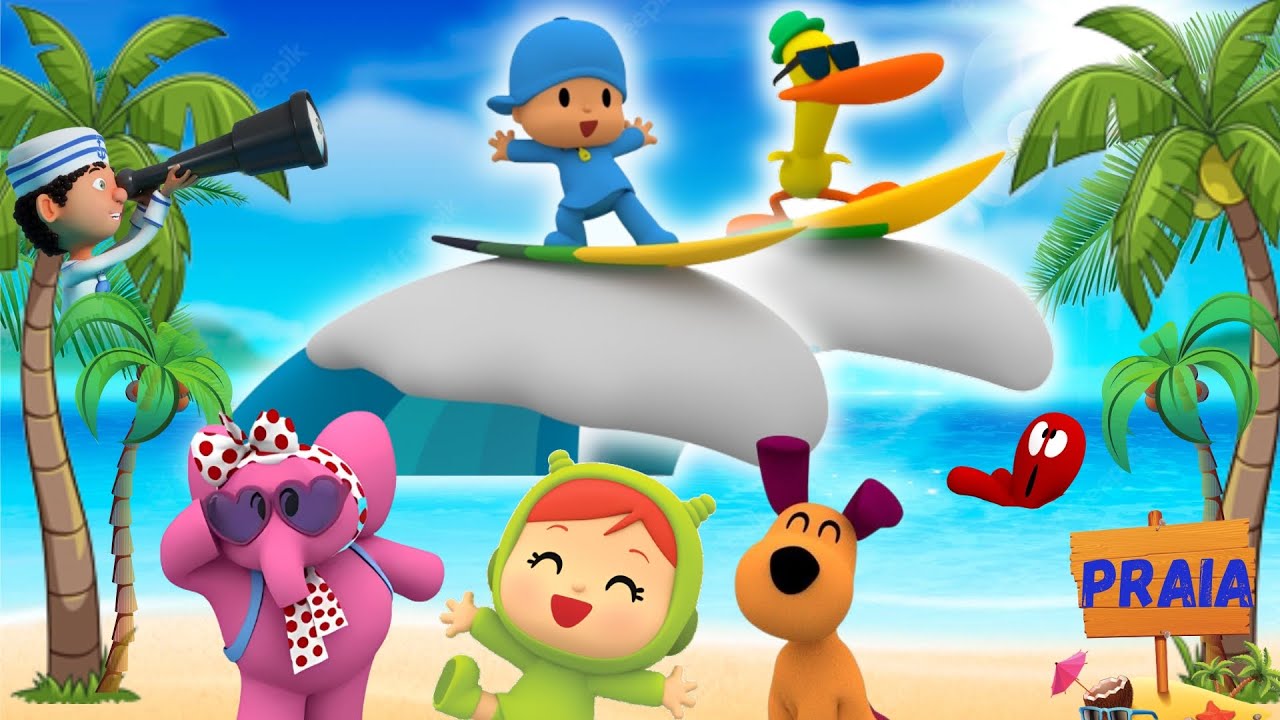 Turma do Pocoyo na Praia - Aventura com toda Turma - YouTube
