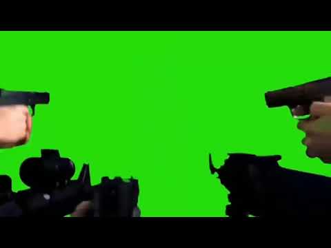 gun shots green screen