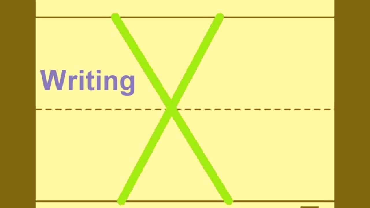 How to write the English Alphabet X | How to Write Alphabet Capital ...
