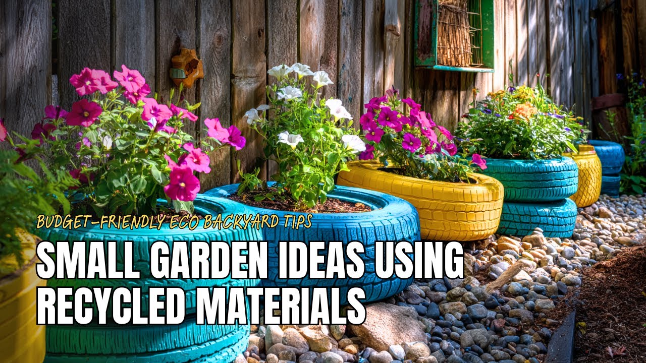 Create a Beautiful Small Garden Using Recycled Materials | Budget ...