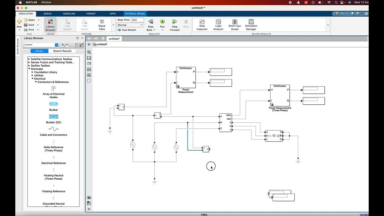 BALANCED 3 PHASE Y Y SYSTEM USING MATLAB SIMULINK IN UNDER 20 MINUTES ...