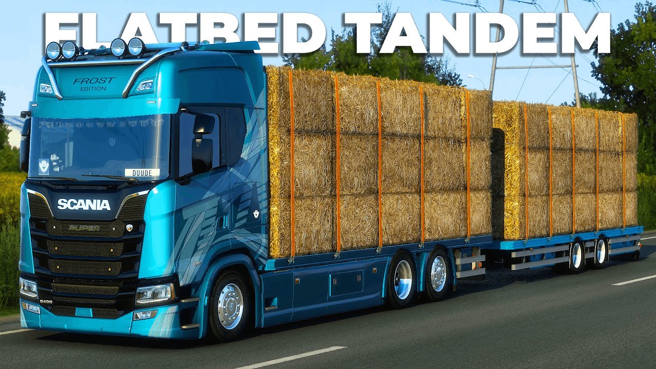 Ets2 1 48 Scania Next Generation Flatbed Tandem Euro Truck Simulator