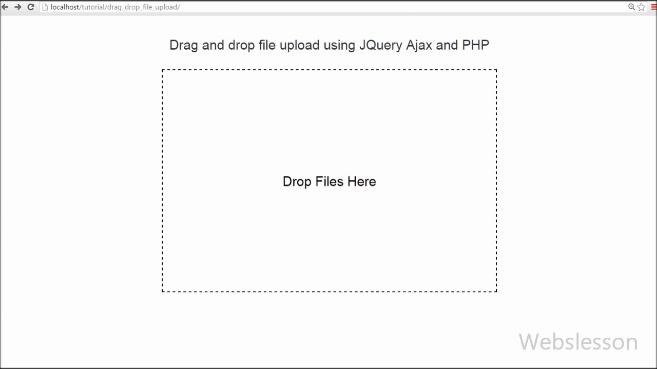 Drag And Drop Upload Multiples File By Ajax Jquery Php Youtube