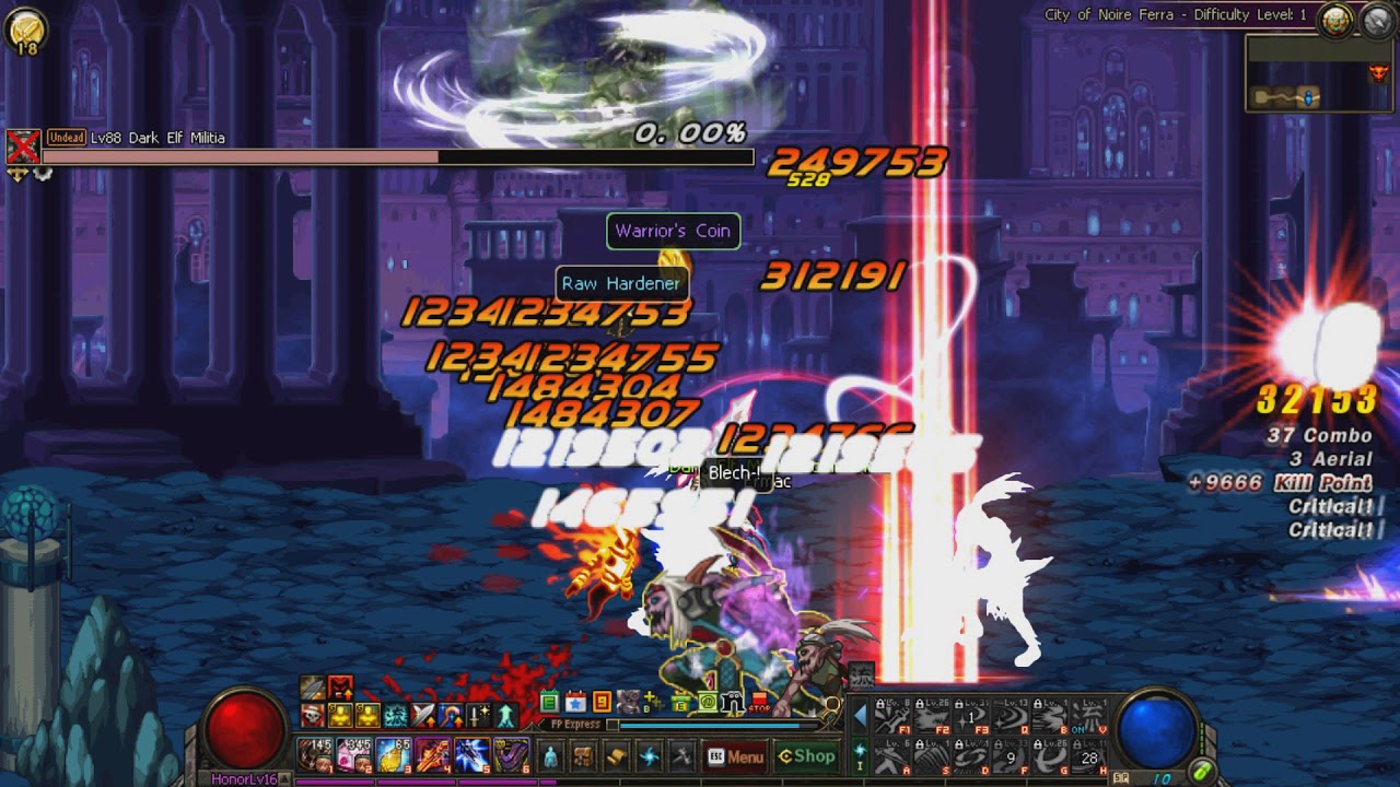 DFO weapon master noire ferra 43 sec (level 1) - YouTube