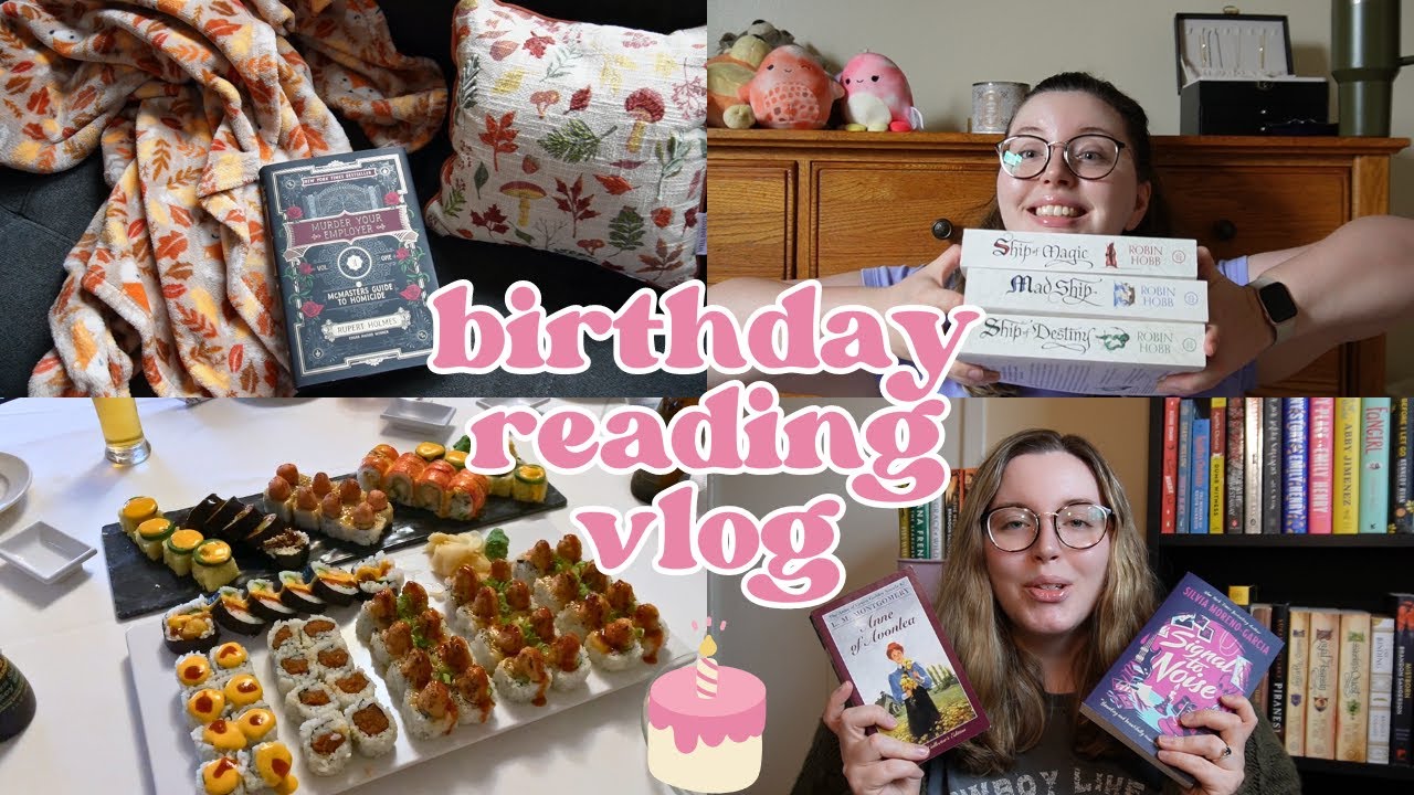 birthday reading vlog & book haul 🎂 - YouTube