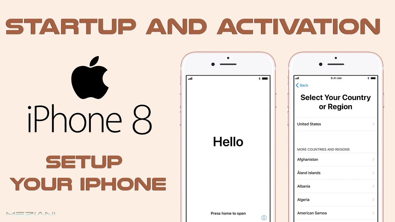 Startup and Activation iPhone 8, Setup your iPhone - YouTube