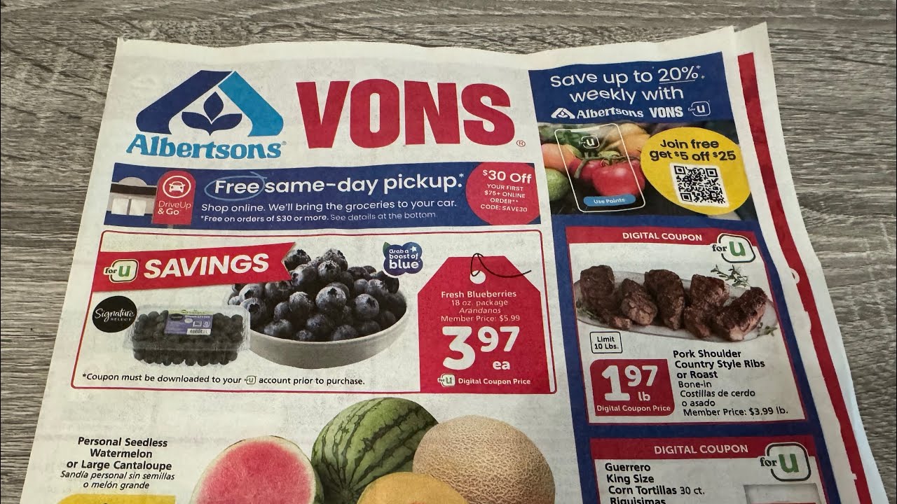 Albertsons/Vons/Safeway Ad Scan | 7/24 - 7/30 | Jul 24 2024 - YouTube