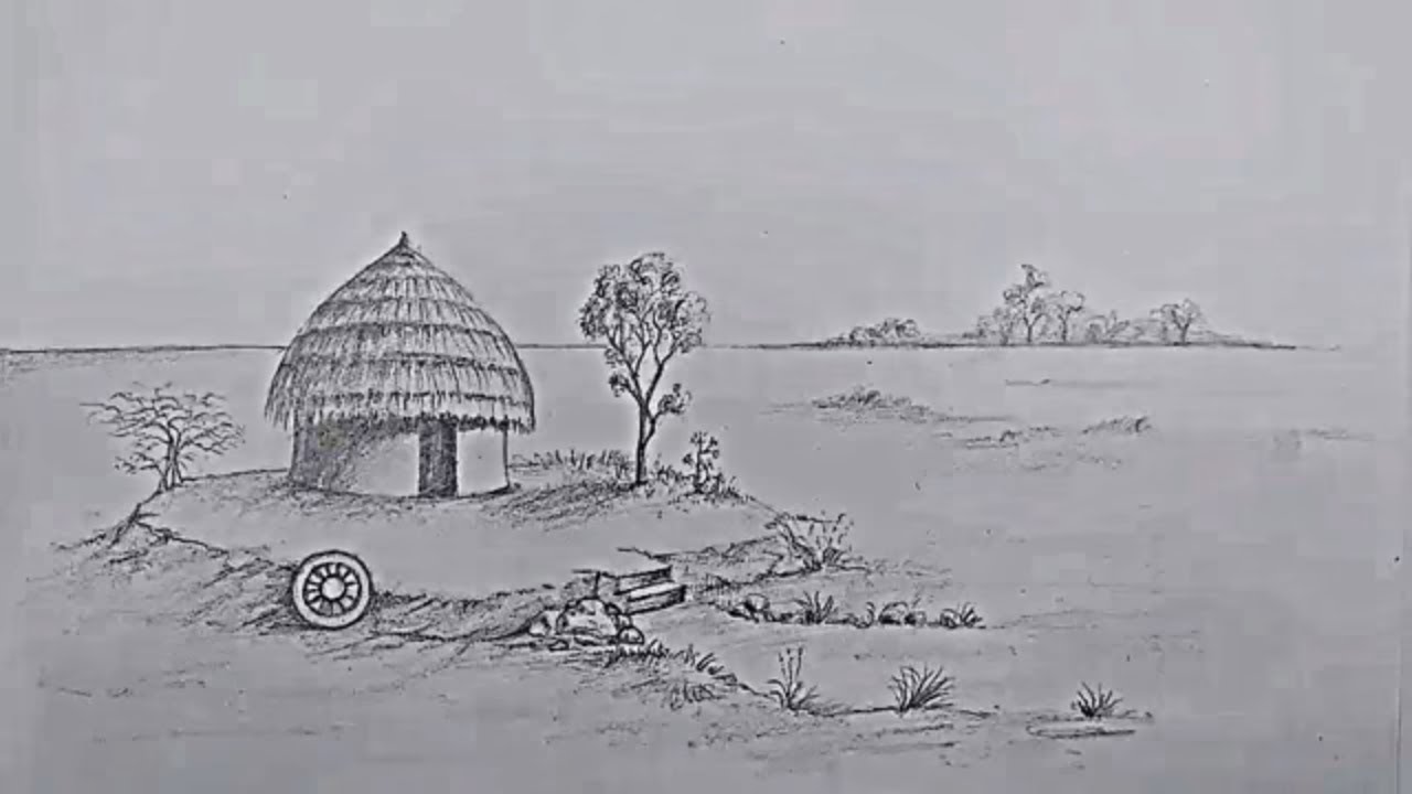 How To Draw 💒🏡🏠🏚️🏘️ | Hut Step By Step - YouTube